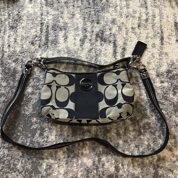 Coach | Bags | Vintage Coach Signature Jacquard Striped Demi Shoulder ...